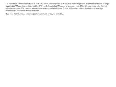 Storage Replication Adapter Dell Powerstore Vmware Live Site Recovery Best Practices Dell