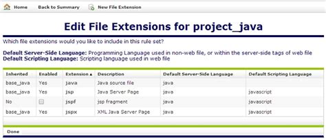 Setting File Extensions Globalyzer Internationalization Help