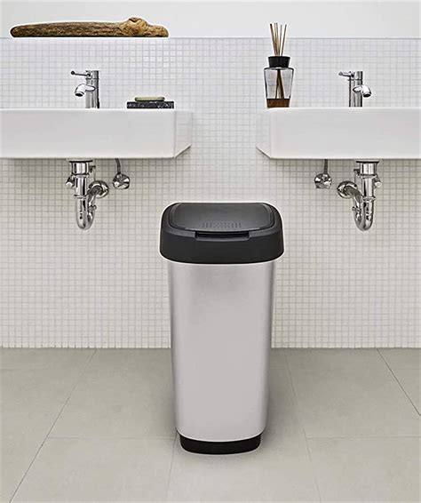 Rotho Swing Çöp Kutusu 25L Metalik Gri |Badepo