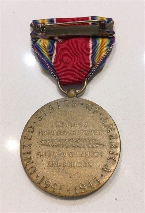Original Wwii Us Military Medal World War Ii Victory Provenance Name