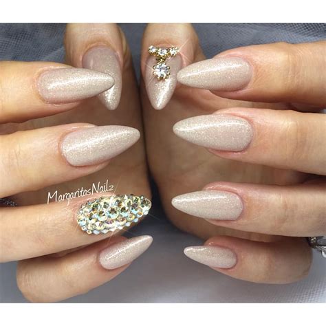 Margaritasnailz On Instagram “nude Almonds” Almond Nail Art Almond
