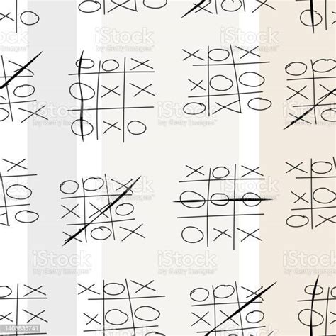 손으로 그린 틱 택 발가락 게임 파스텔 배경과 흰색에 원활한 패턴 Xo 어린이 게임 0명에 대한 스톡 벡터 아트 및 기타 이미지 0명 검은색 기하 도형 Istock