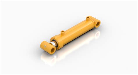 Double Acting Hydraulic Cylinder Assembly Solidworks Step 3d Model