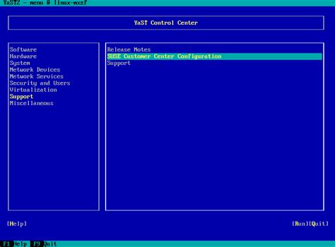 SUSE Linux Enterprise Initial Settings Activate System Server