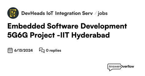 Embedded Software Development 5g6g Project Iit Hyderabad Devheads