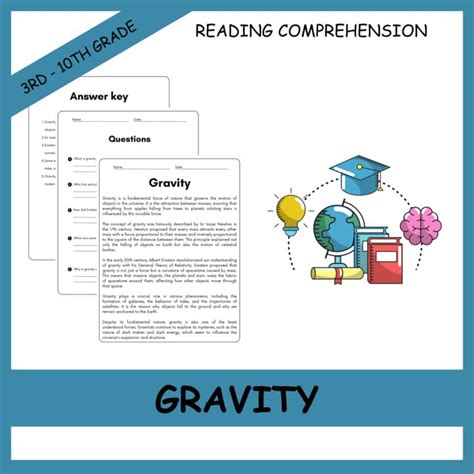 Understanding Gravity Reading Comprehension Passages And Questions Worksheets