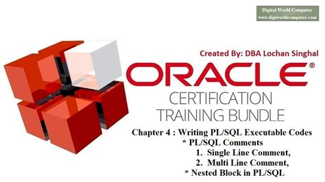 Chapter 4 Pl Sql Comments And Nested Block Youtube