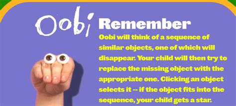 Oobi Remember Play Online On Flash Museum 🕹️