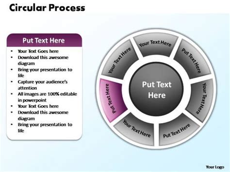 PowerPoint Theme Editable Circular Process Ppt Backgrounds