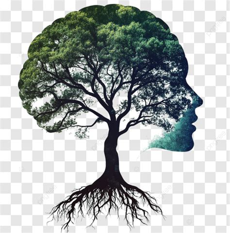 Nature Inspired Brain Tree Design Brain Tree Illustration Nature And Mind Concept Creative