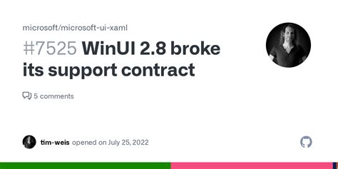 Winui Broke Its Support Contract Issue Microsoft
