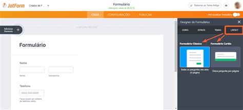 Como Alterar O Layout Do Formulário