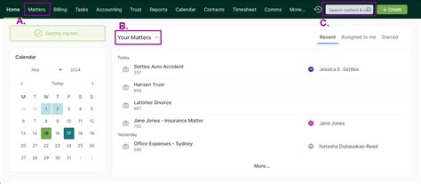matters overview practice management