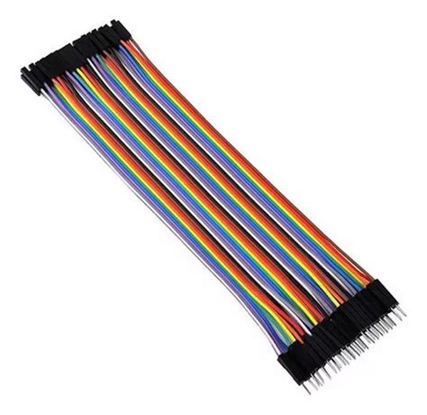Cabo Jumper Macho X Fêmea Mxf 20 Cm 40 Unidades Para Arduino