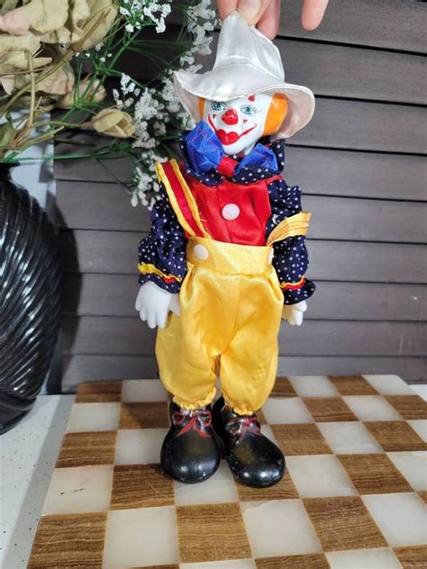 Porcelain Clown Clown Doll Vintage Collectible Doll Etsy