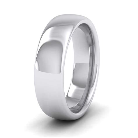 925 Sterling Silver 6mm Cushion Court Shape Comfort Fit Super Heavy