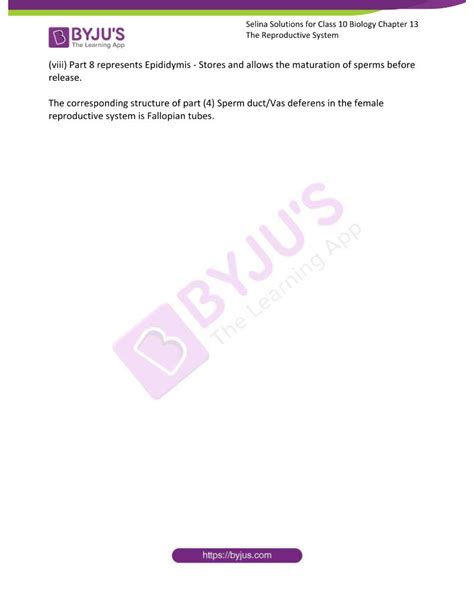 Selina Solutions Concise Biology Class 10 Chapter 13 The Reproductive
