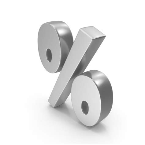 Silver Percentage Symbol 3d Incl Silver And Symbol Envato
