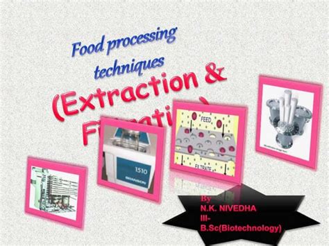 Food Processing Techniques Extraction And Filtration Pptx