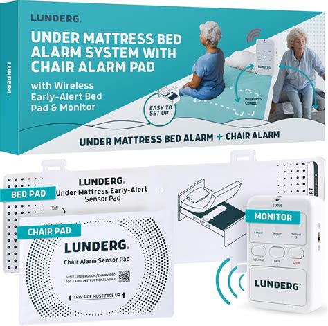 Lunderg Under Mattress Bed And Chair Alarm Set Invisible