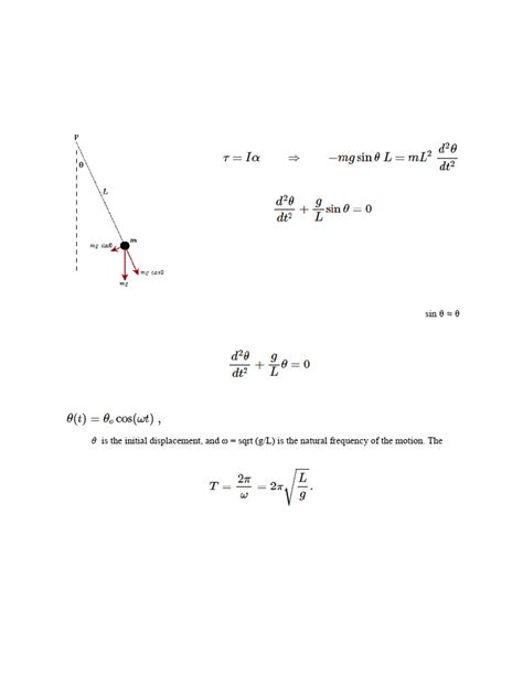 Pendulum Dynamics And Mass Systems Analysis Pdf Oscillation Pendulum
