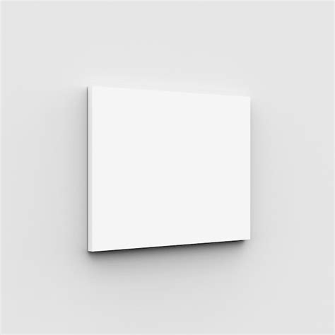 Premium Photo Rectangle Canvas Blank Frame On White Wall