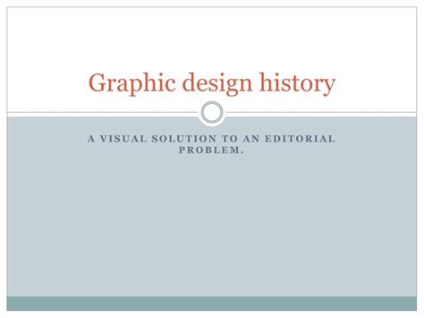 PPT Graphic Design History PowerPoint Presentation Free Download ID 2129798