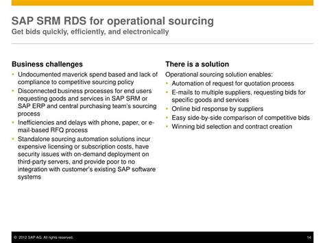PPT SAP SRM Rapid Deployment Solution For Operational Sourcing PowerPoint Presentation ID