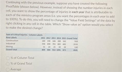 Solved If You Wanted To Create A PivotTable Based On A Chegg Com