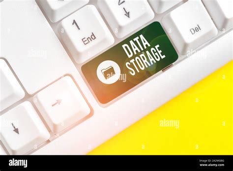 Writing Note Showing Data Storage Business Concept For The Act Of Archiving Data In