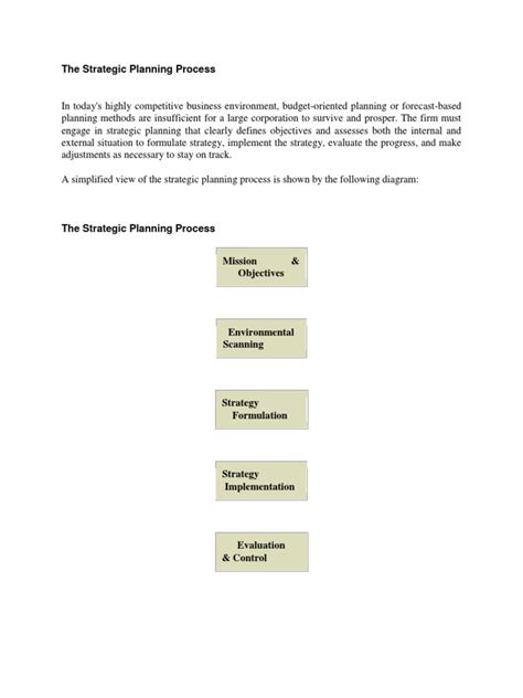 Strategic Planning Pdf Strategic Management Mergers And Acquisitions