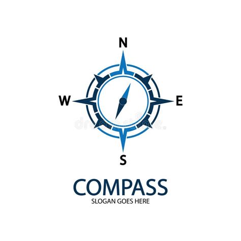 Creative Compass Concept Logo Design Template Stock Vector