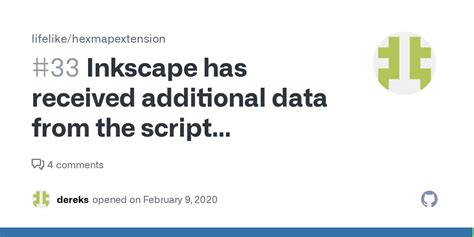 inkscape has received additional data from the script executed · issue