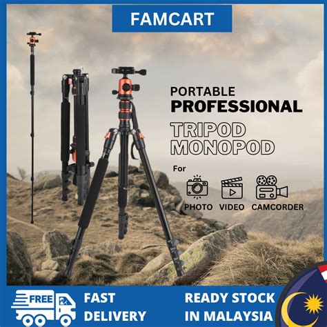 Ready Stock Proocam N Professional Outdoor Portable Camera Photo Video Tripod Monopod