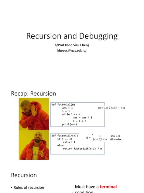 Wk04recursion Vs Iterations Debugging Pdf Software Engineering