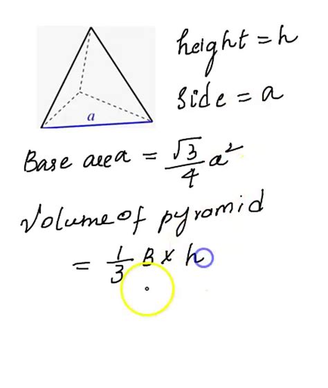 Triangular Pyramid Height Of Base At Evelyn Ayala Blog