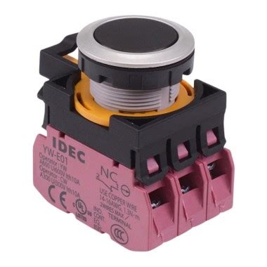 Cw4b M1e20b Black Metallic Momentary Push Button Switch