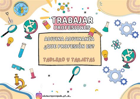 Adivina Adivinanza Tablero Para Trabajar Las Profesiones Y Lecto Aula En Juego