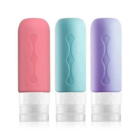 Silicon Travel Refillable Bottle Container Easy To Carry Shampoo