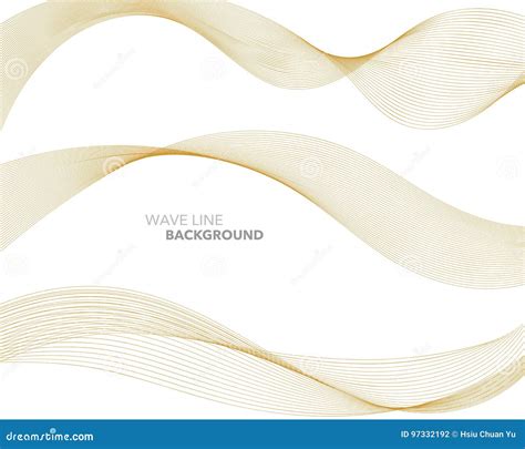 A Elegant Abstract Vector Wave Line Futuristic Style Background Template Stock Vector