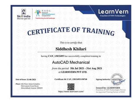 siddhesh khilari on linkedin completed training in autocad at