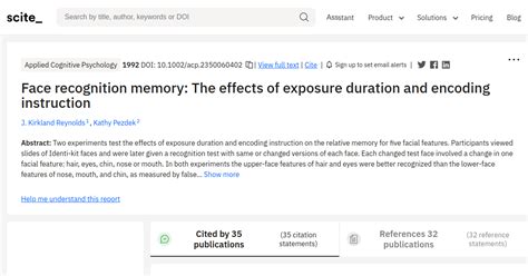 Face Recognition Memory The Effects Of Exposure Duration And Encoding