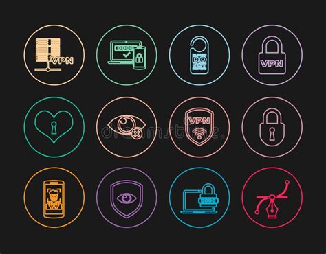 Set Line Bezier Curve Lock Please Do Not Disturb Invisible Or Hide Heart With Keyhole