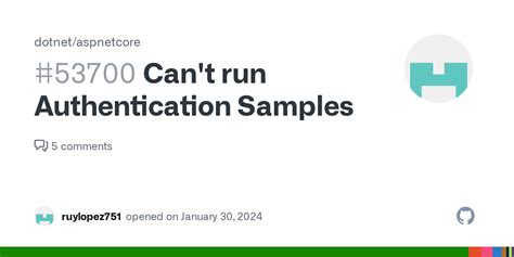 Can T Run Authentication Samples Issue 53700 Dotnet Aspnetcore