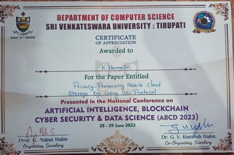 K Hemasri On Linkedin Cybersecurity Nationalrecognition Passionforexcellence