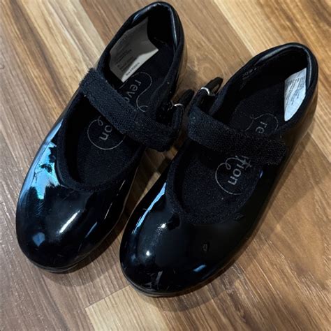 Revolution Dancewear Shoes Black Patent Leather Mary Jane Shoes Tap