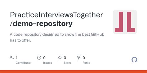 Github Practiceinterviewstogetherdemo Repository A Code Repository Designed To Show The Best
