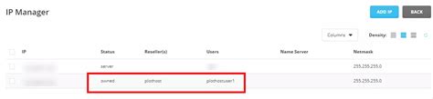 how to assign a dedicated ip address to a user plothost
