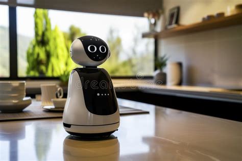 A Robot Assistant Helping With Household Chores Stock Illustration
