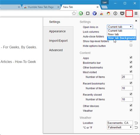 New Tab Page Google Chrome Settings Animebpo
